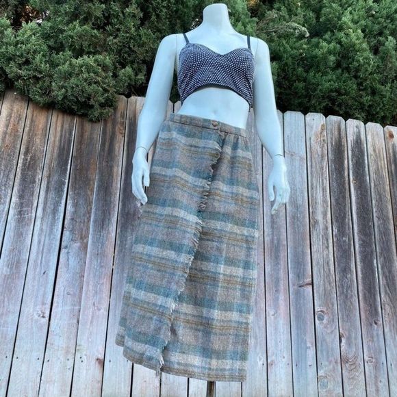 Vintage | Skirts | Clotheher Divisionofruss Togs Vintage Plaid Wrap ...